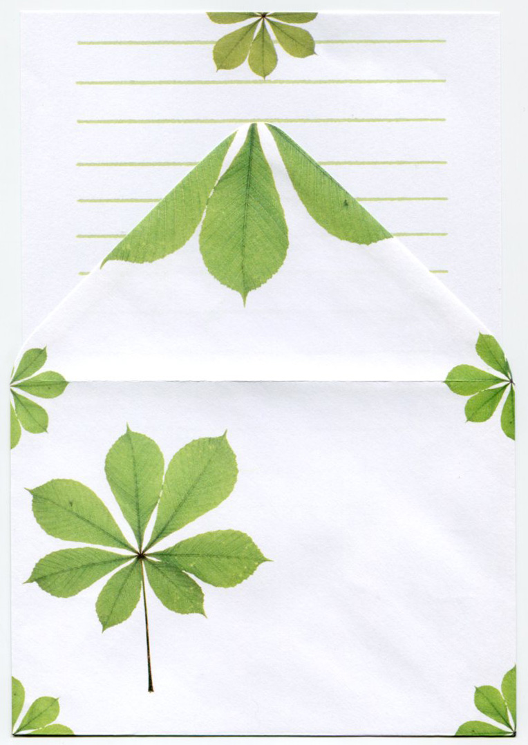 Papeteria "Liście kasztanowca" / Papeterie / Akcesoria / Postallove.pl ...